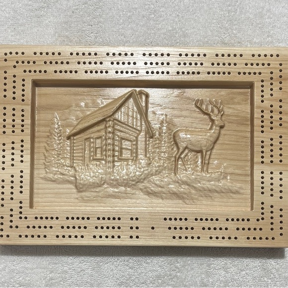 Games | Cribbage Board 3d Comes With 6 Pegs And Peg Storage On The Back ...